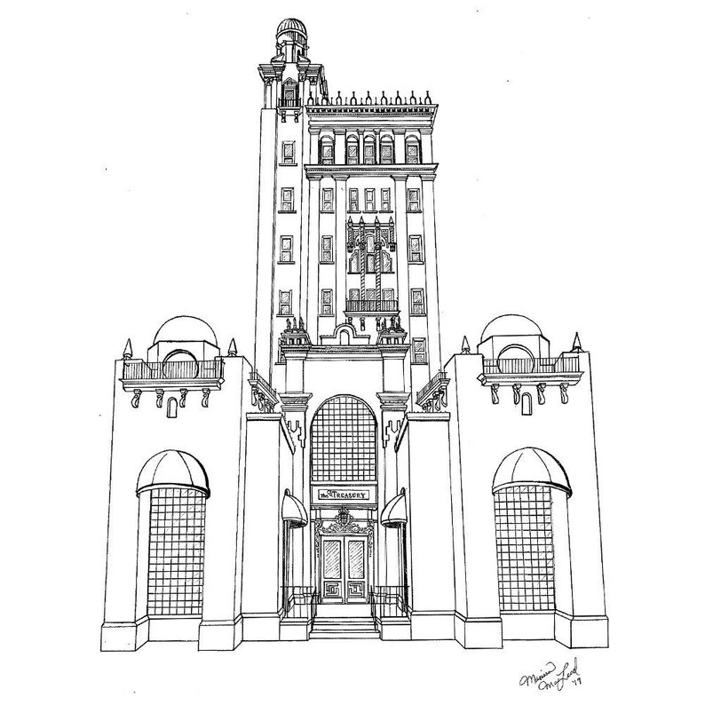 Treasury on the Plaza, FL Black & White Digital Download Wedding Venue ...