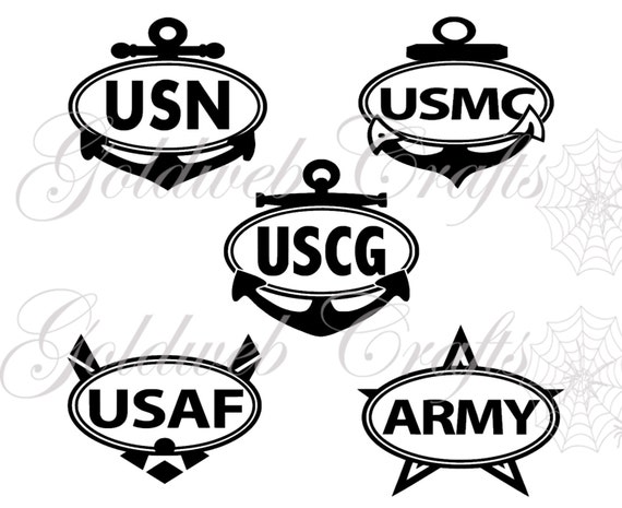Us Military Vinyl Car Decals Navy Marines Air Force Coast Etsy