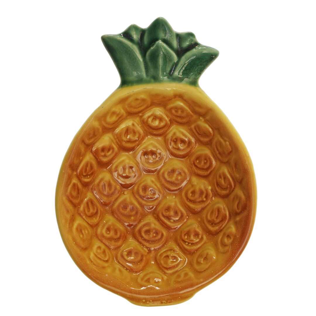 Majolica Pineapple Empty Pocket Ceramic Pineapple Catch All Dish ...