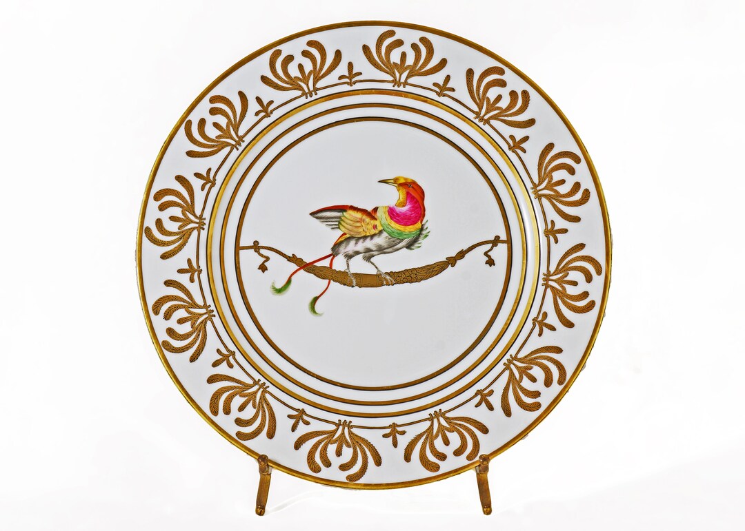 Alberto Pinto Bird Platter Tropical Wedding Gift Bird Paradise Charger ...