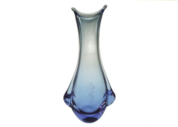 Tall Alexandrite Glass Vase Mid-century Modern MCM Signed | Etsy