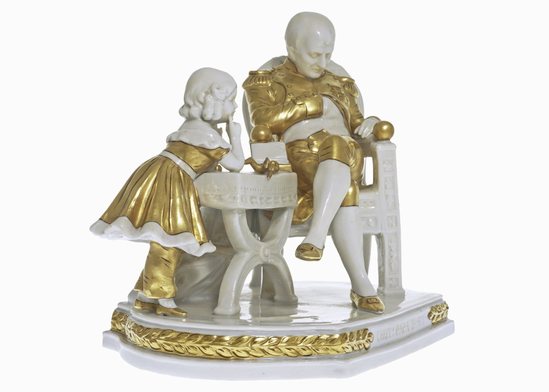 Napoleon I Porcelain Group Figure Chut Papa Dort Figurine Scheibe ...