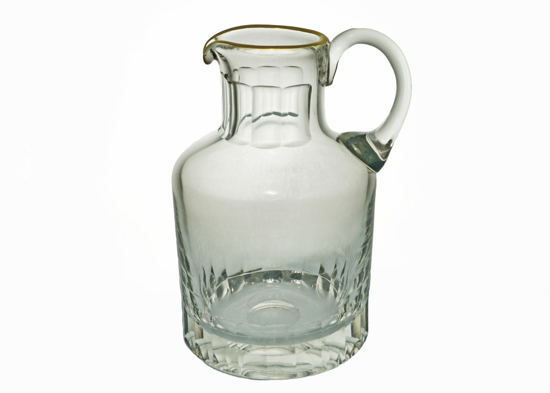 Moser Art Deco Crystal Jug Moser Crystal Pitcher Signed Moser Jug, Moser Mark Pitcher ...