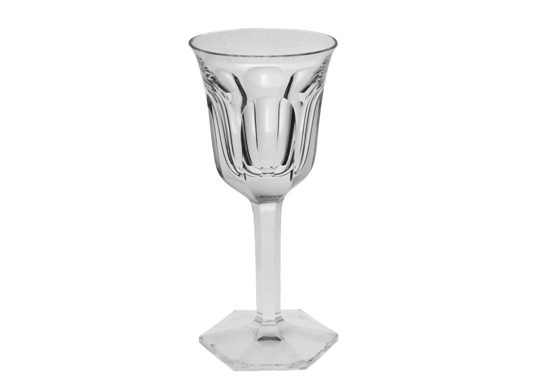 Moser Signed Port Wine Stem Faceted Glass Crystal Gift Pope Gift - 20th ...