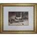Antique Watercolor Painting Barn Signed Gabani Listed Artist - 19th ...