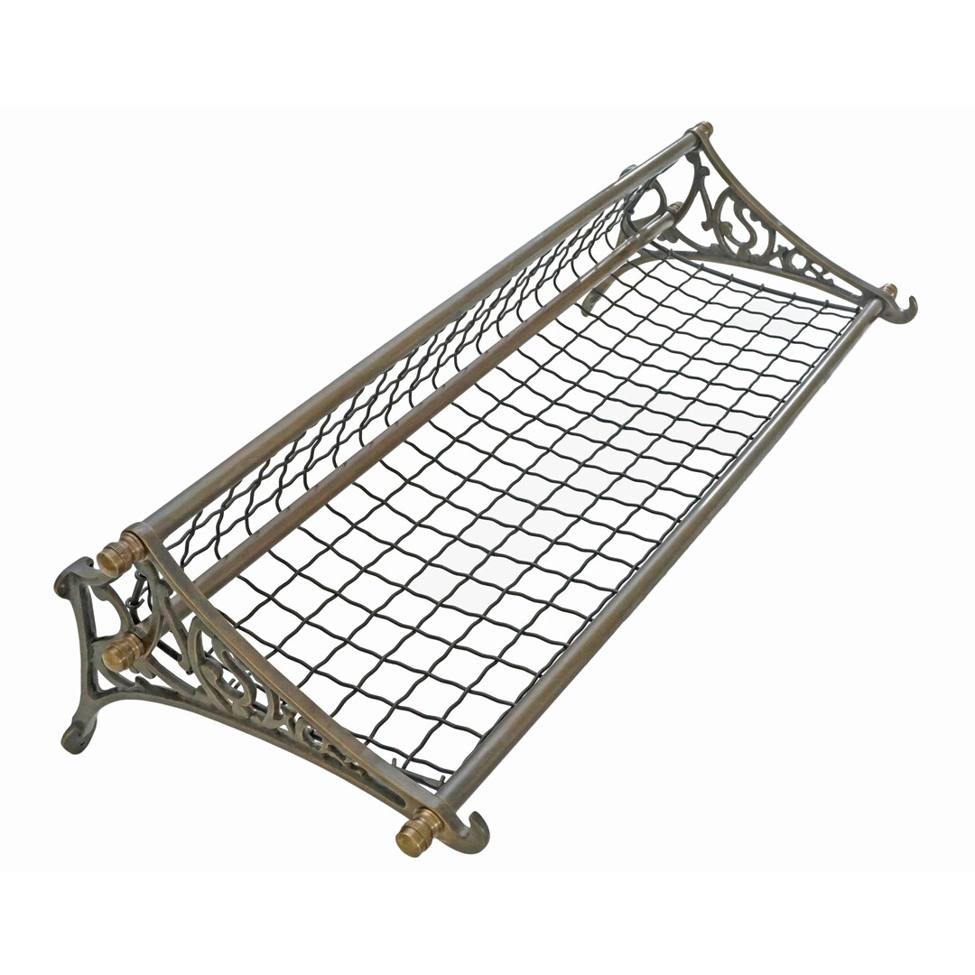 Brass Luggage Rack Coat Rack Towel Shelf Vintage NSWR Rack Mudroom ...