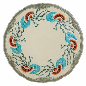 Pair Minton Secessionist Ware Art Nouveau Glazed Majolica Ivory Ground ...