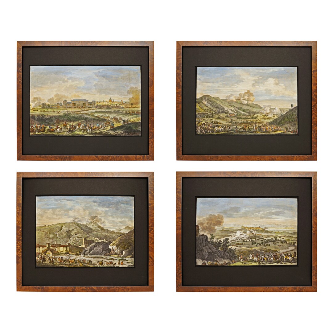 Napoleonic Engraving Framed Set After Vernet Wall Art Masculine ...