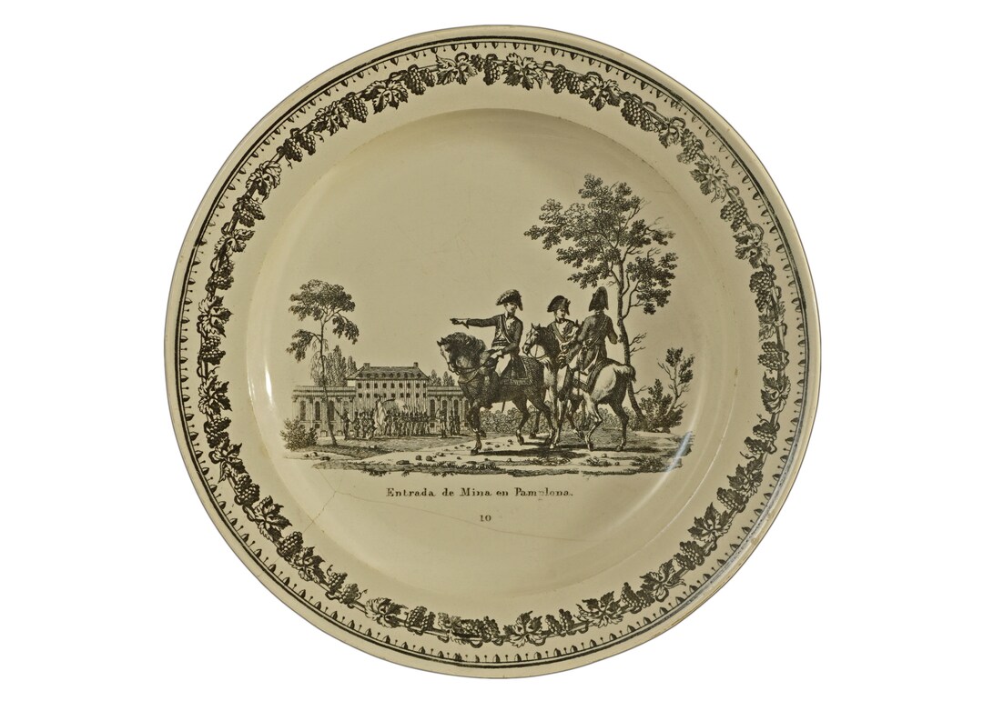 Creil Neoclassical French Creamware Napoleonic Wars Plate Wall Decor ...