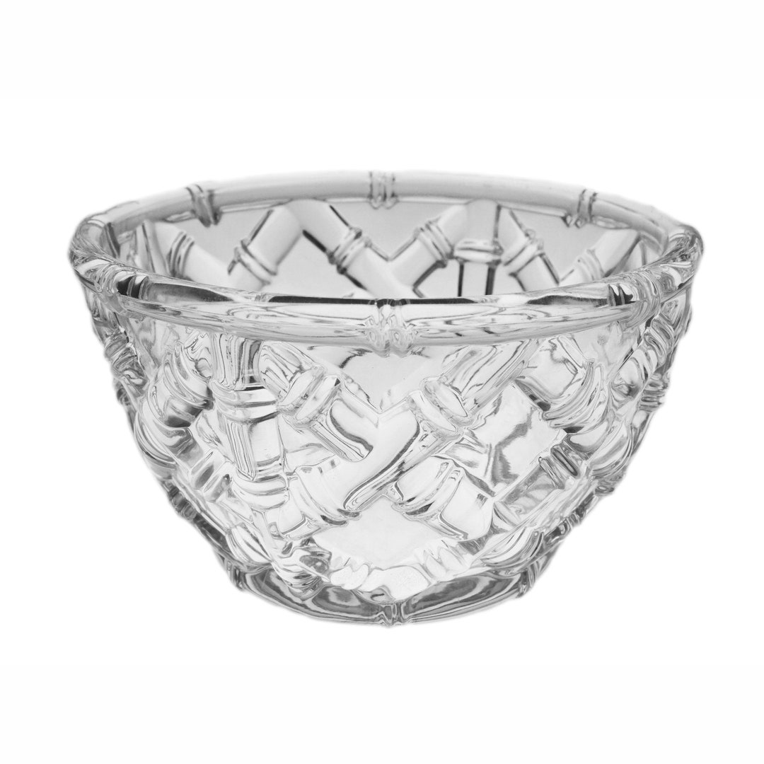 Tiffany & Co. Bamboo Pattern Glass Bowl Modern - 20th Century - Etsy