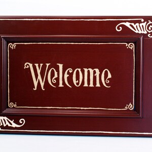 Carved Cabinet Door Welcome Sign - Etsy