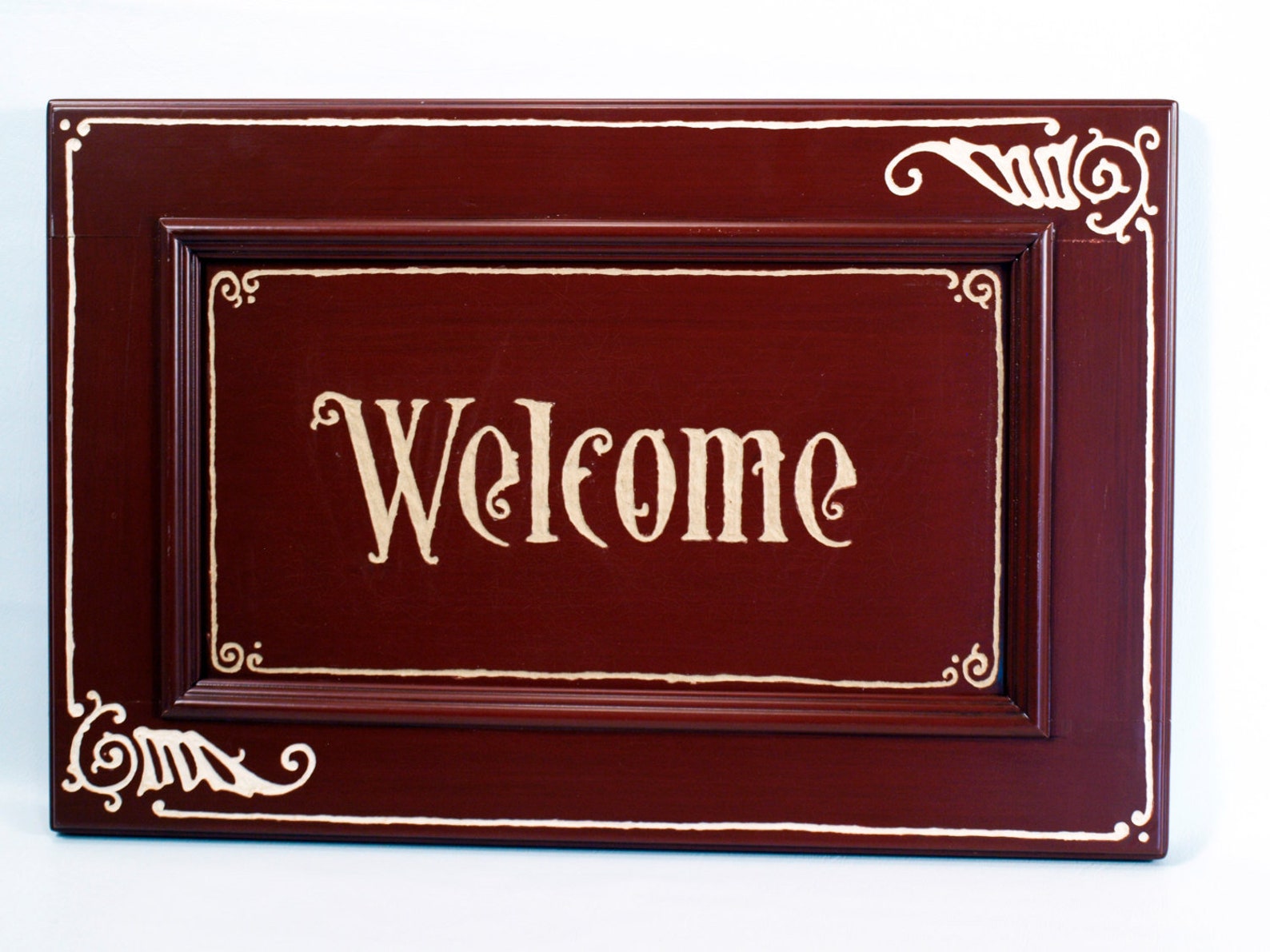 Carved Cabinet Door Welcome Sign - Etsy
