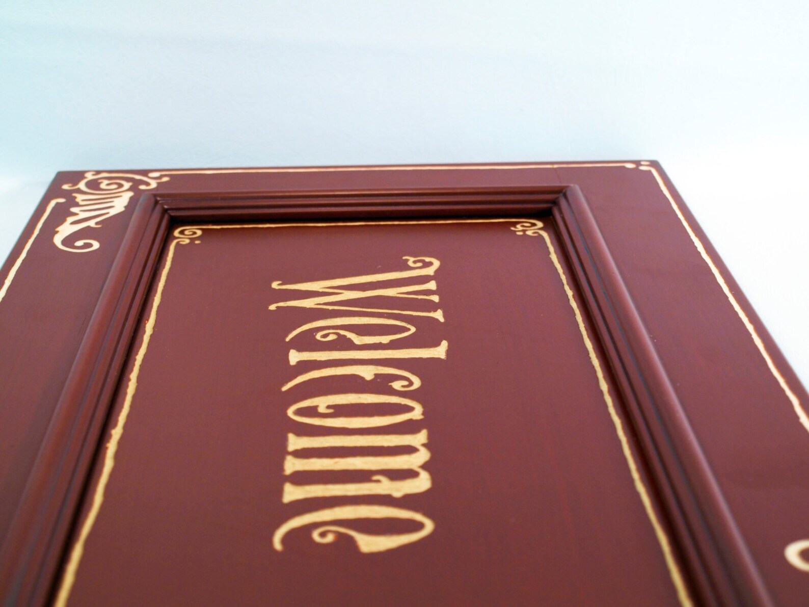 Carved Cabinet Door Welcome Sign - Etsy
