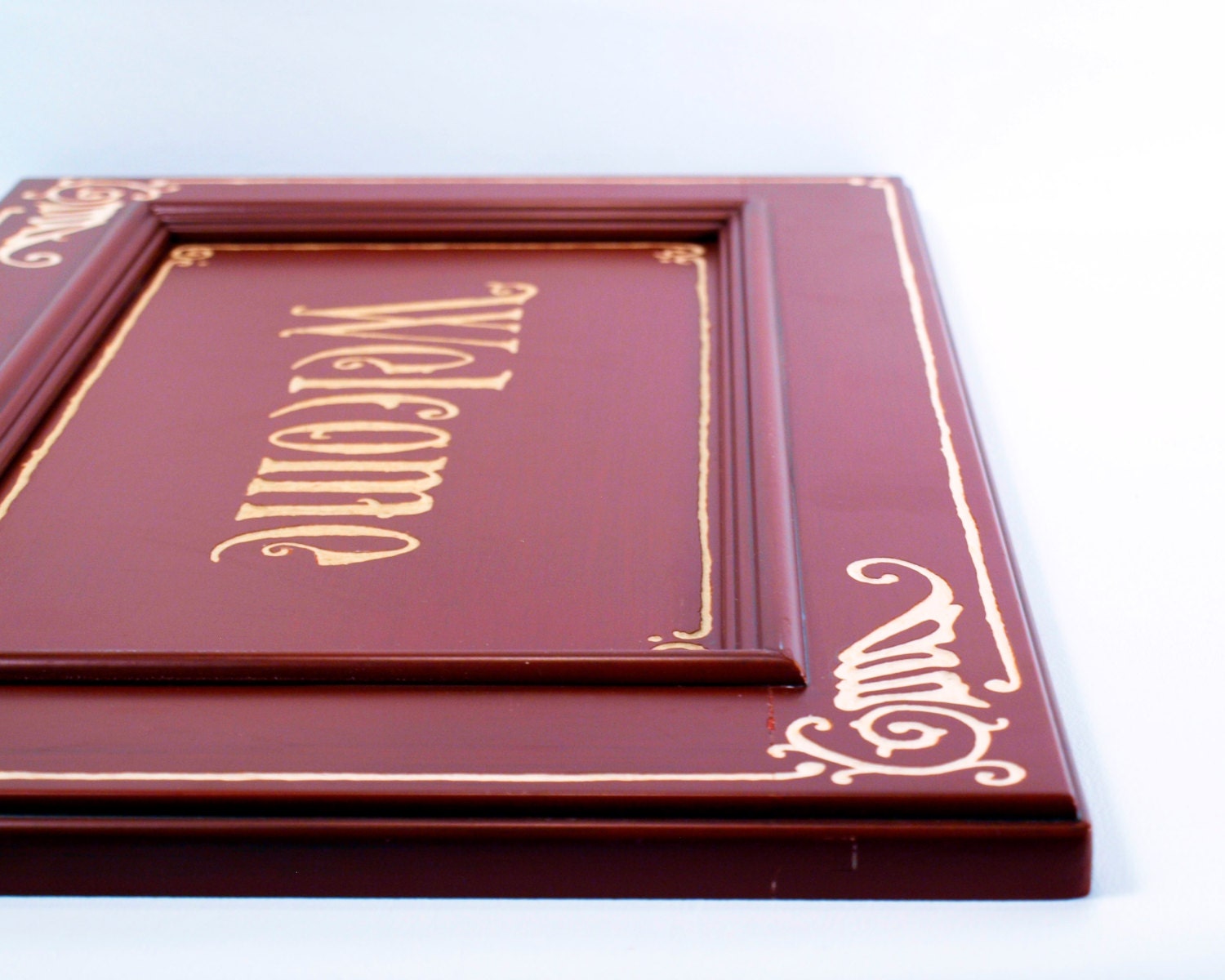 Carved Cabinet Door Welcome Sign - Etsy