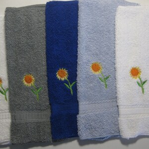 Flower Embroidered Face Cloth Set - Etsy