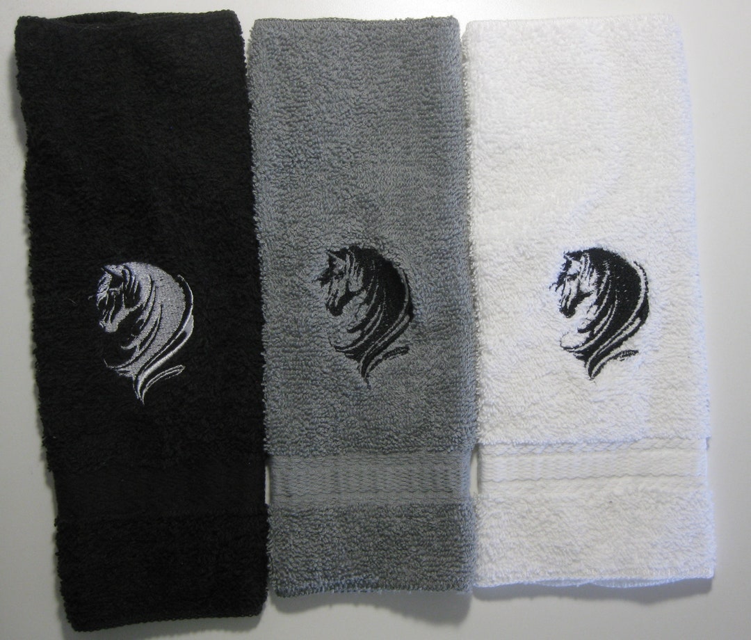 Horse Embroidered Face Cloths - Set of 3 - Etsy