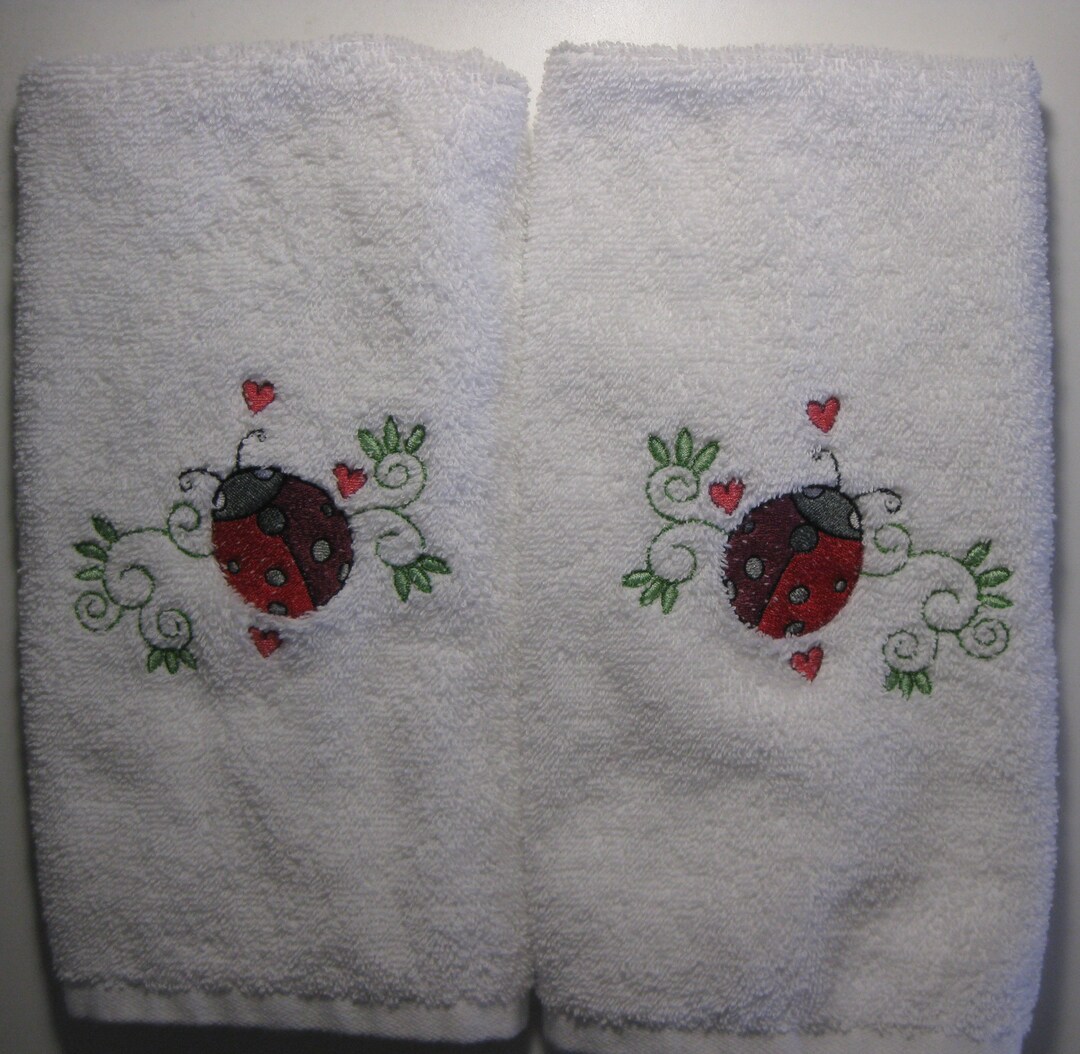 Lady Bug Hand Towel Set - Etsy