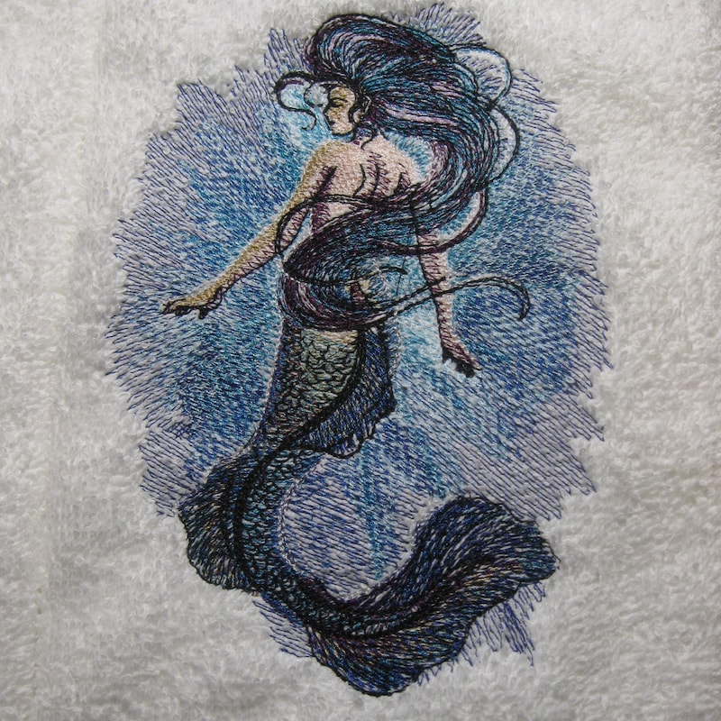Mermaid Hand Towel - Etsy