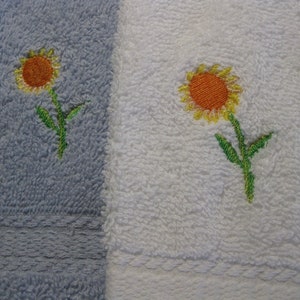 Flower Embroidered Face Cloth Set - Etsy