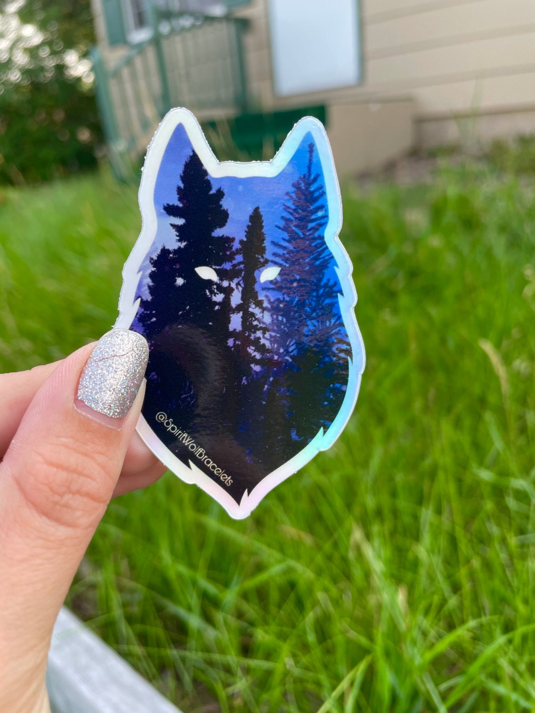 Spirit Wolf Sticker Holographic - Etsy