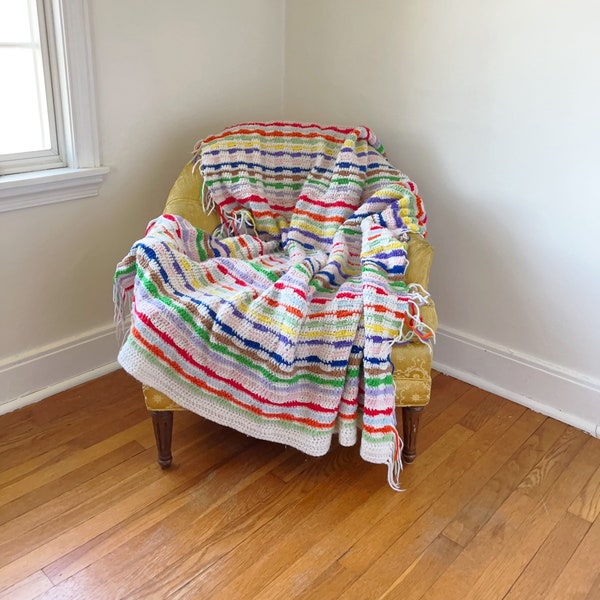 Rainbow Afghan - Etsy