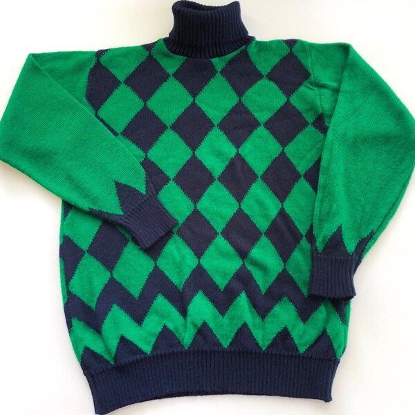 80s Triangle Sweater - Etsy