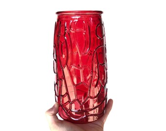 Large Red Vase | Etsy