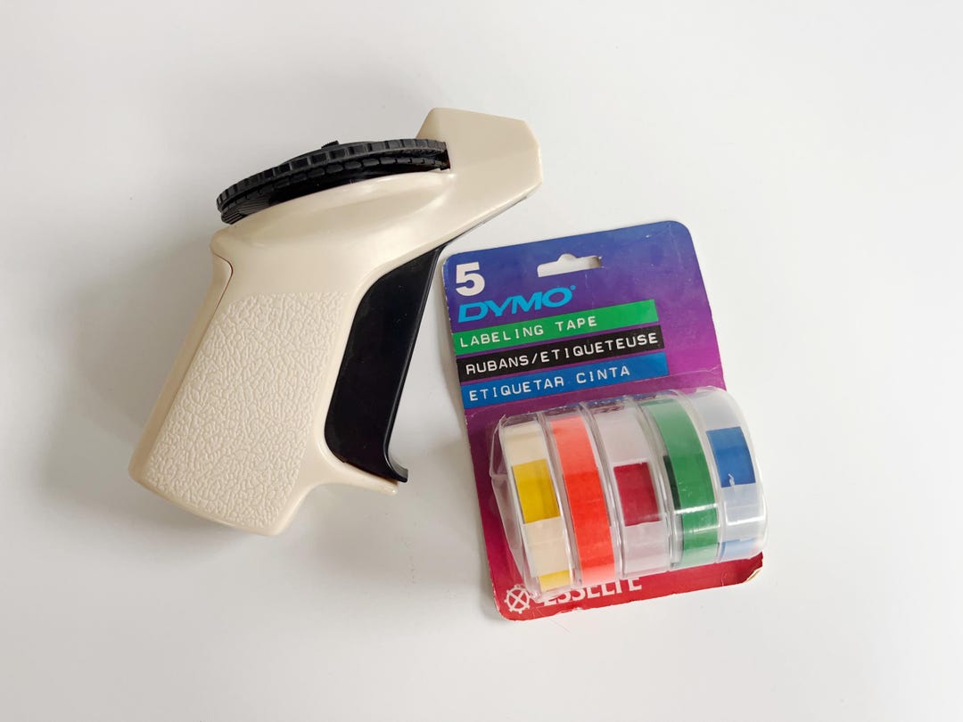 Vintage Dymo I.D. Label Maker With Labels, Hand Held Embosser, New ...