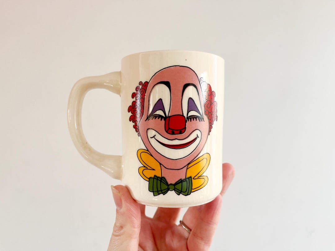 Vintage Clown Mug, Happy Circus Coffee Mug, Clown Decor, Clown ...