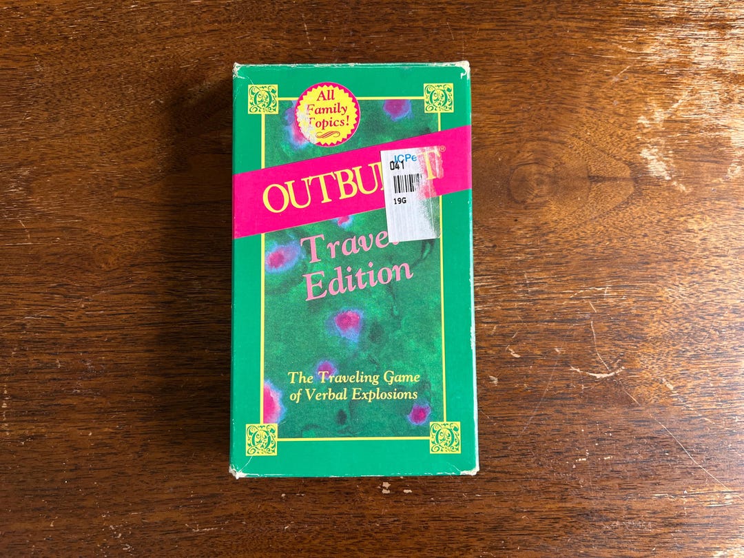 Vintage Outburst Travel Game, OUTBURST Travel Edition, Card Game of ...