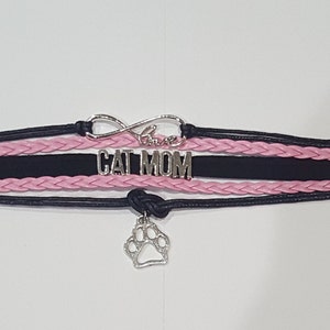 Cat Mom Infinity Love Bracelet W Logo Charm - Etsy