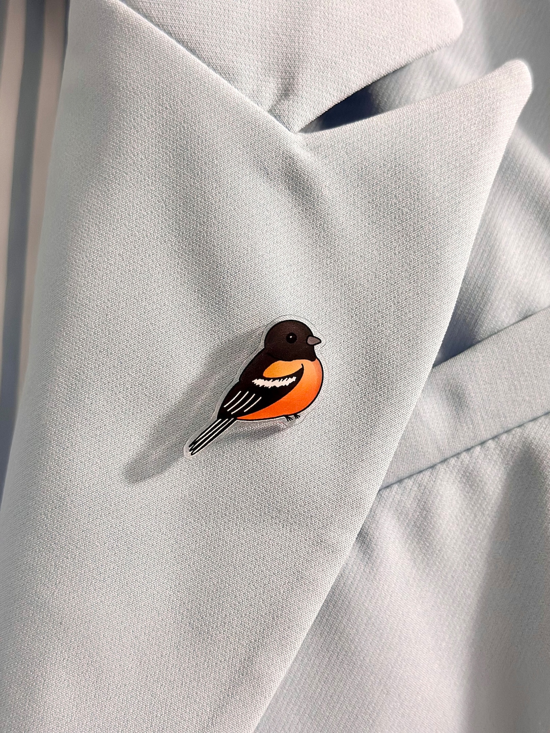 Oriole Bird Acrylic Pin | Made in Baltimore Maryland - Etsy