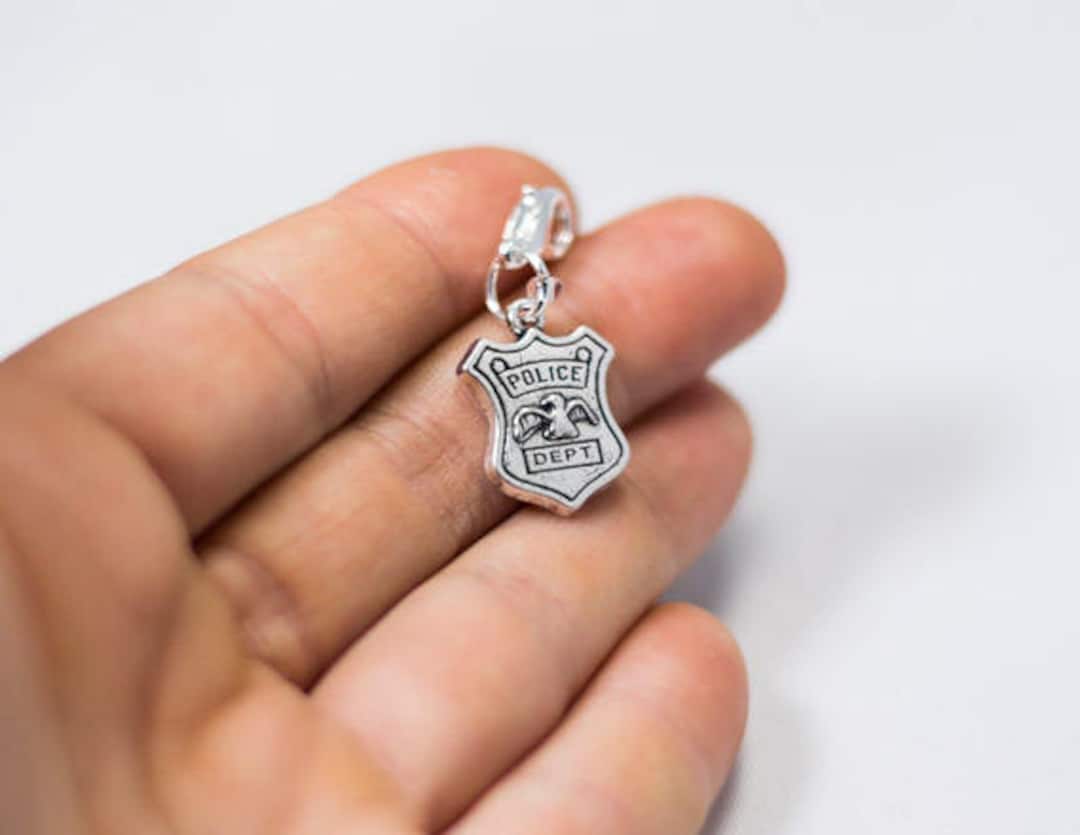 Police Badge Charm - Police Department - Law Enforcement Charm - SCC836 ...