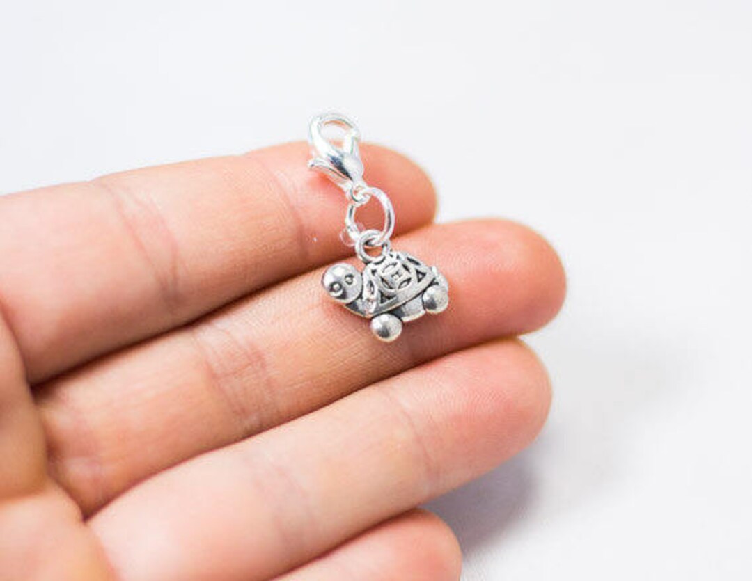 Turtle Charm - Beach Charm - Tortoise Charm - Marine Life Charm - Slow ...