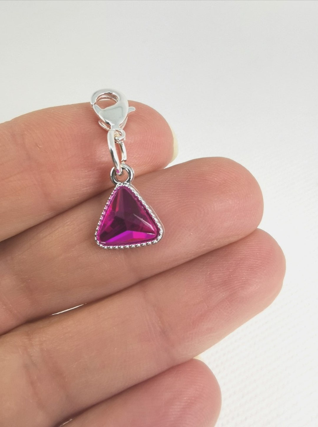 October Birth Stone Charm - Birth Month Clip Charm - Birthday Charm ...