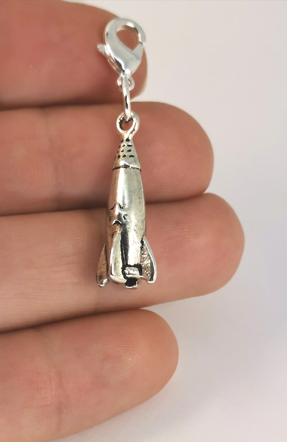 Rocket ship Charm Rocket Charm Space Travel Universe | Etsy