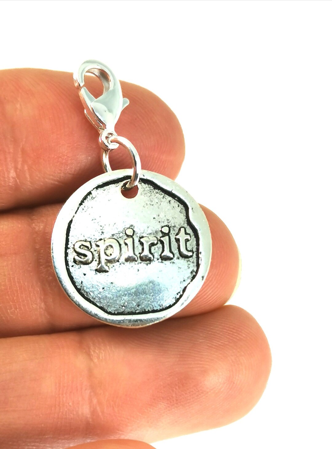 Spirit Charm Antique Silver- Faith Charm - Willpower Charm - Never ...