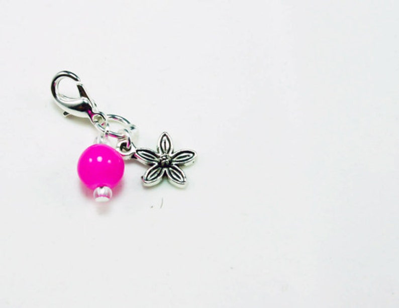 Pink Flower Charm. Cute Flowergirl Charm. Flower Bracelet - Etsy