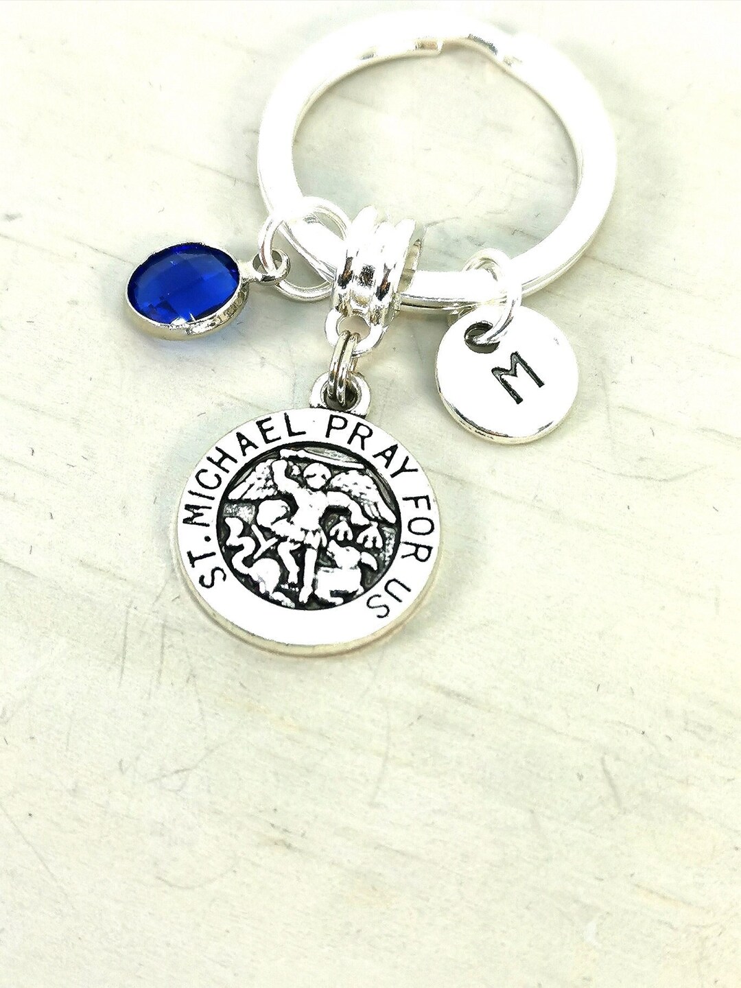 Saint Michael Pray for Us Keyring - Protection Archangel Saint Michael ...