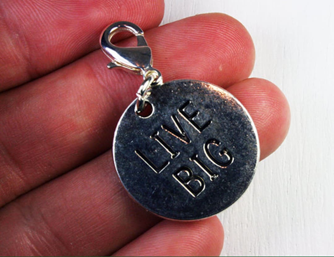 Live Big Charm - Large Live Big Charm - Keychain Accessory - Keyring ...