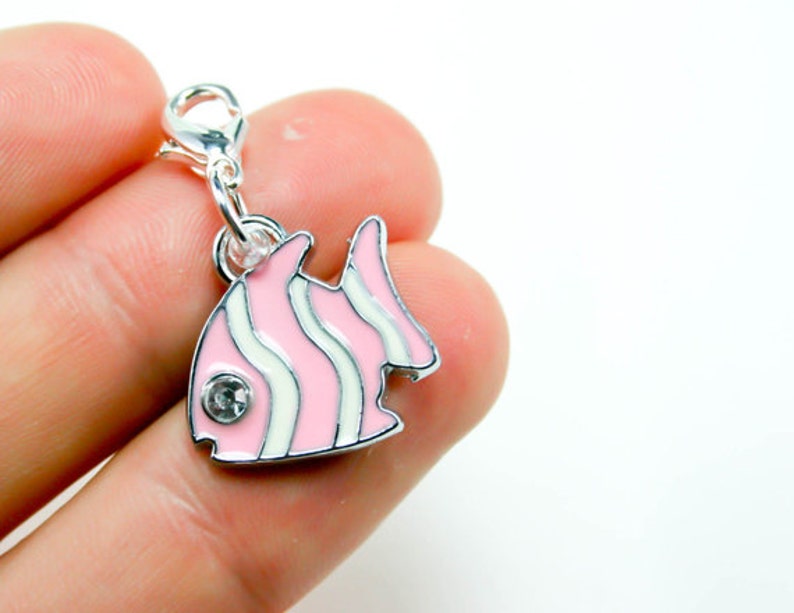 Pink Fish Charm. Finding Nemo Dori Charm. Enamel Fish Charm. - Etsy