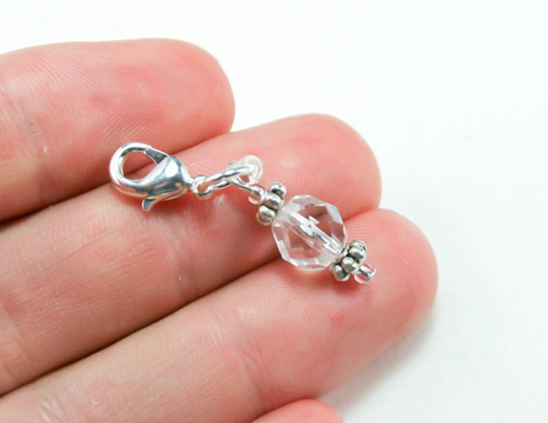 Birthstone Charm, April Birthstone, Crystal Keychain Charm. Crystal ...