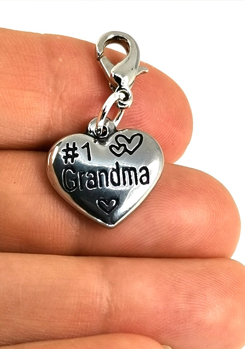 Grandma Charm. Heart Charm. Add-on Charm for Charm Bracelets. Stainless ...