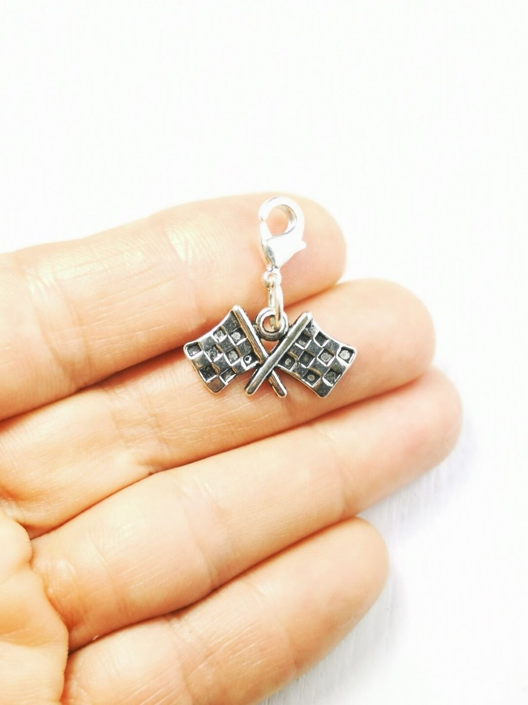 Flag Clip on Charm | Clip on Charm With Lobster Clasp | Stitchmarker ...