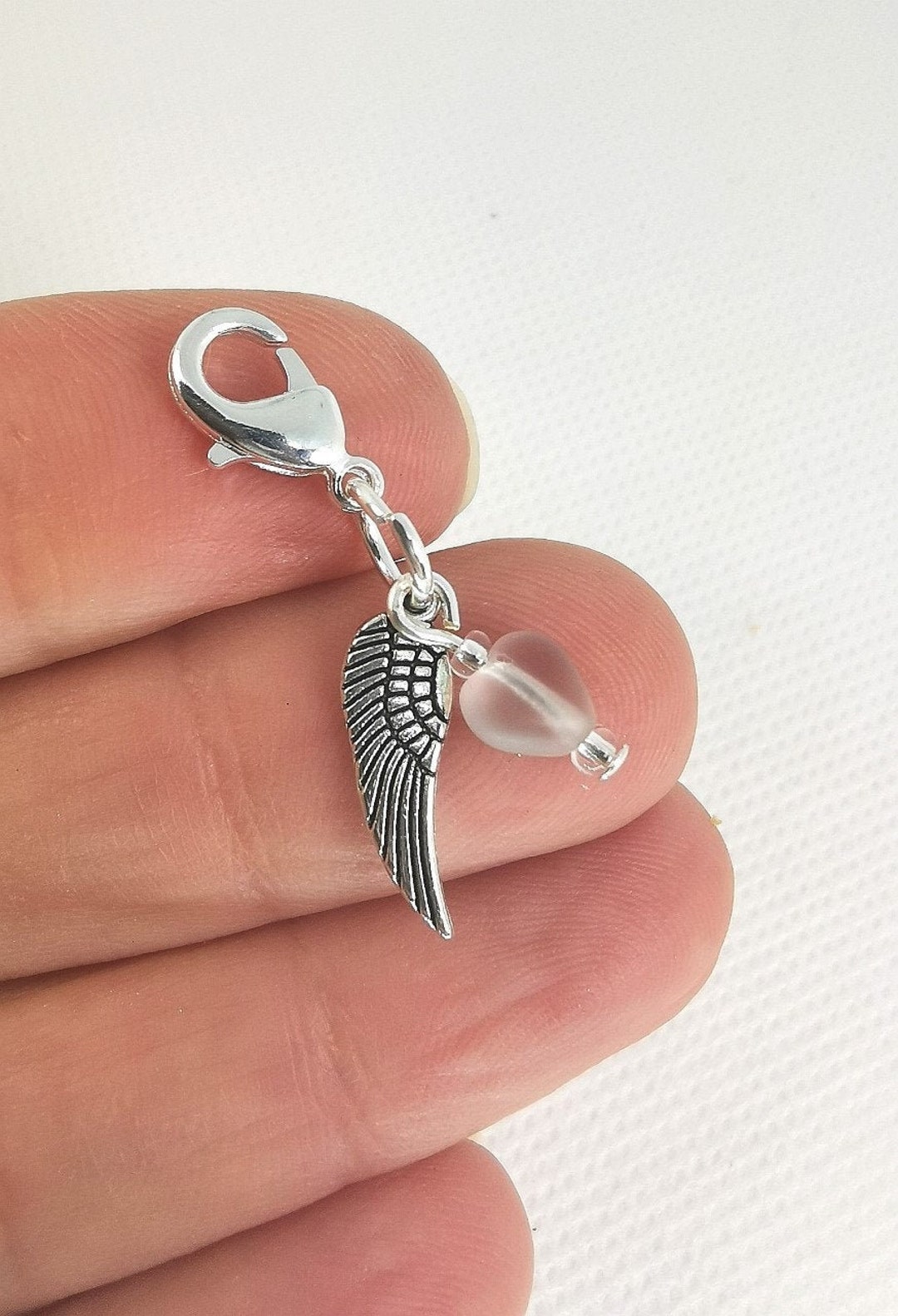 Angel's Wing Clip on Charm | Beaded Angels Wing Zipper Charm | Angels ...