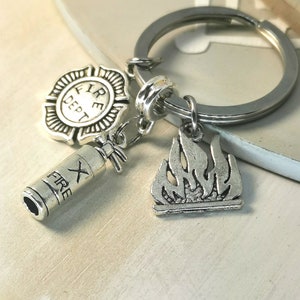 Fireman Keyring, Fireman Gifts, Firefighter Gifts, Fireman Keychain ...