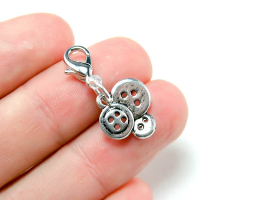 Sewing Clip on Charm ,button Zipper Charm Charm. Seamstress Add on ...