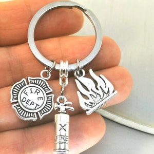 Fireman Keyring, Fireman Gifts, Firefighter Gifts, Fireman Keychain ...
