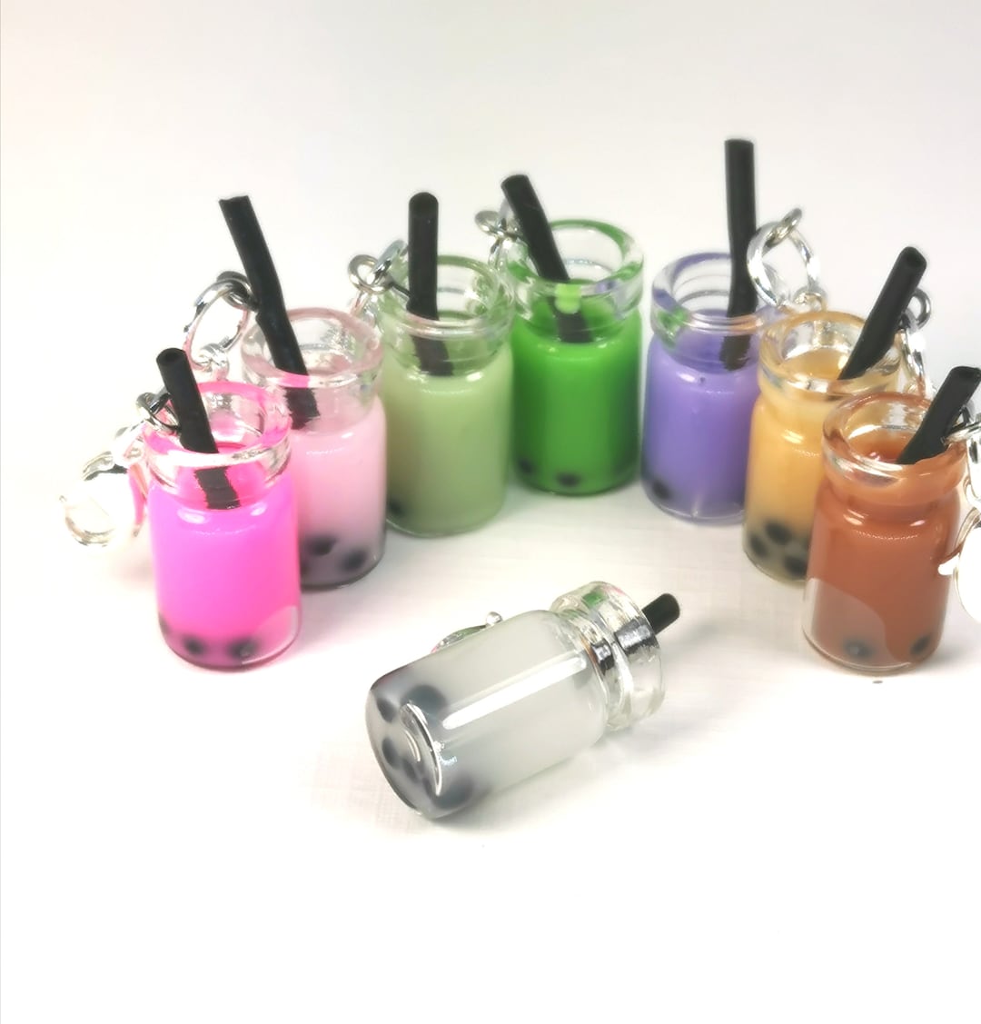 Bubble Tea Charm | Boba Pearl Milk Tea Bottle Clip on Charm | Bracelet ...