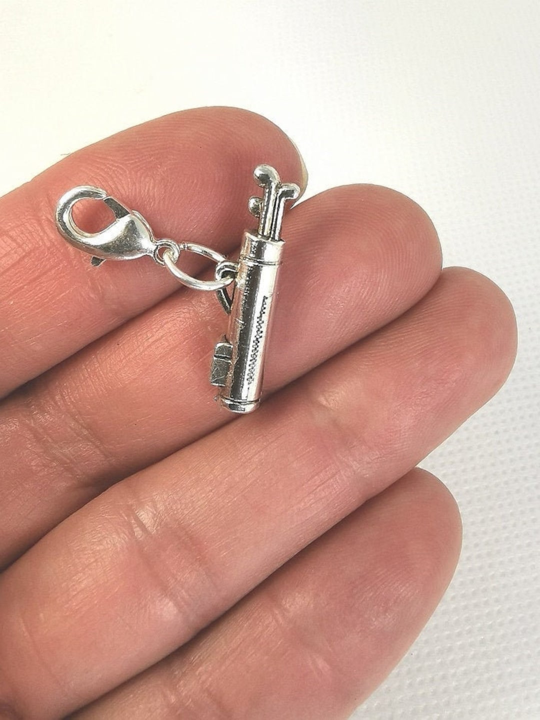 Golf Clubs Clip on Charm | Mens Keychain Charms | Gifts for Golfers ...